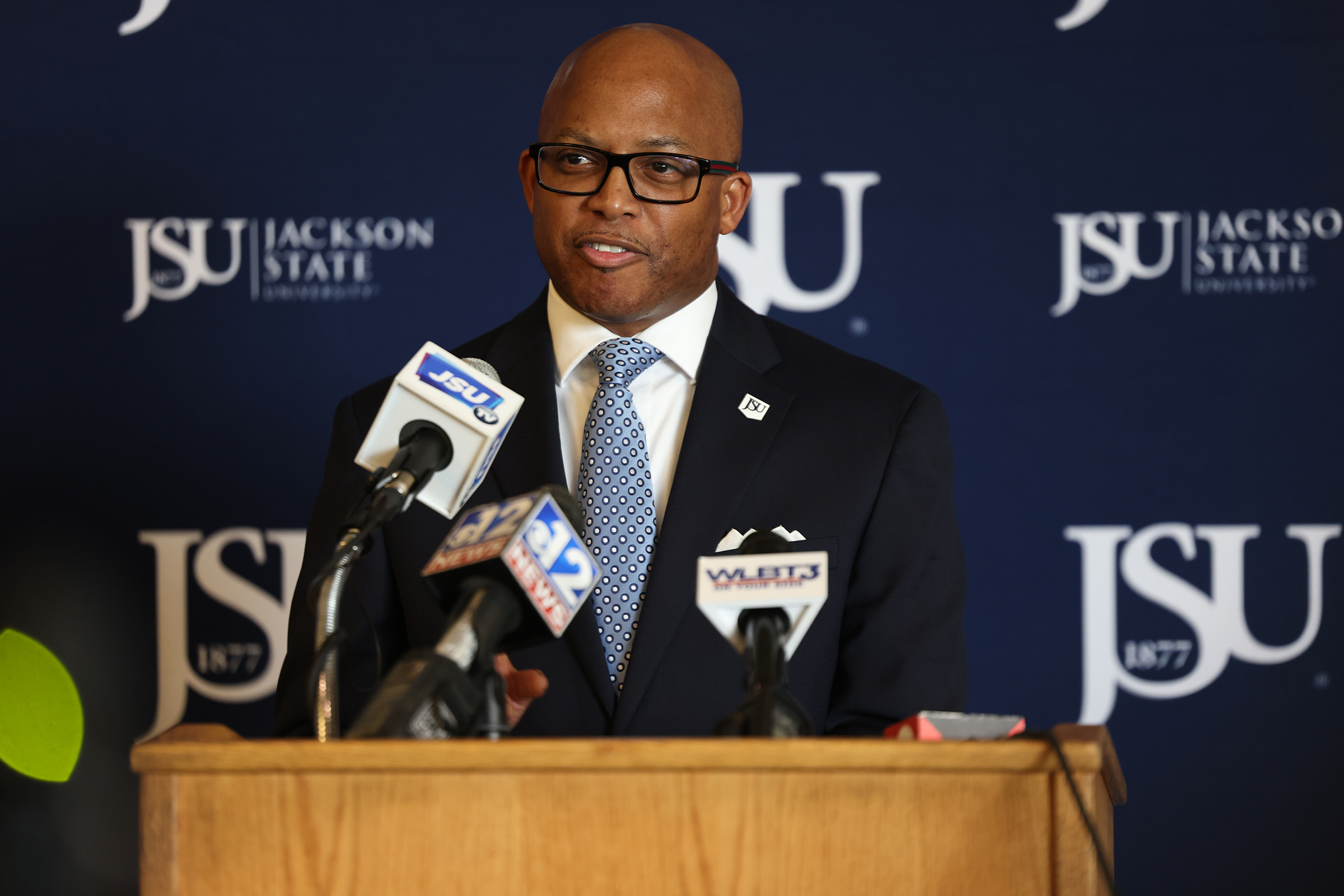 JSU President Marcus Thompson, Ph.D., announces students as the “North ...